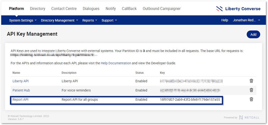 Hints and Tips - Using the Liberty Converse Report API - Liberty ...